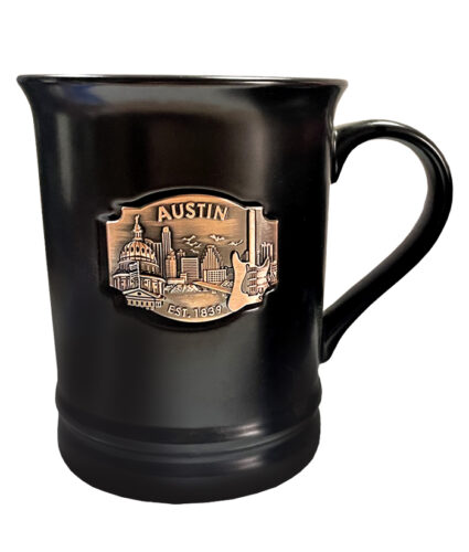 Austin 3D Medallion Mug - Black Matte - Americaware